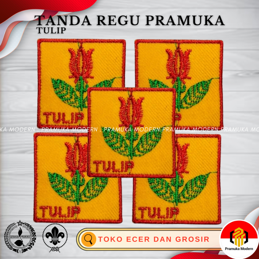 Jual Tanda regu pramuka putri lengkap 30 variasi regu bunga | tanda ...