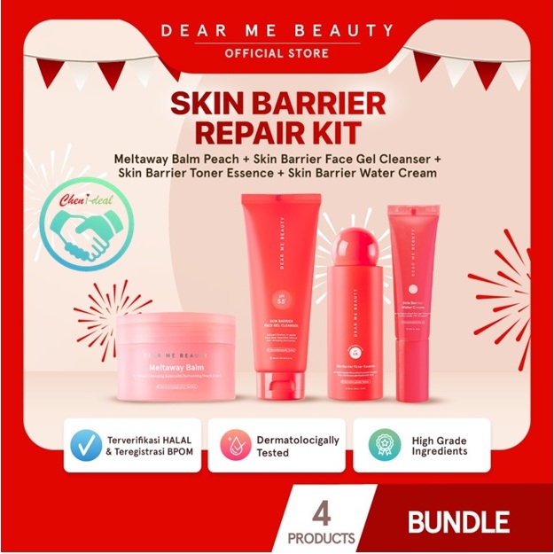 Jual Dear Me Beauty Skin Barrier Repair Kit (Face Wash + Toner + Water ...