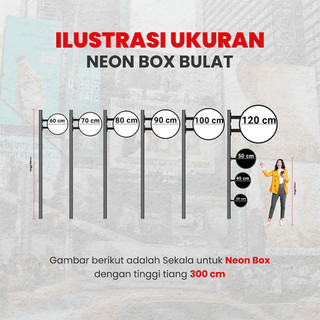 Jual NEON BOX OUTDOOR INDOOR 50 cm x 50 cm Custom 2 SISI BULAT | KOTAK ...
