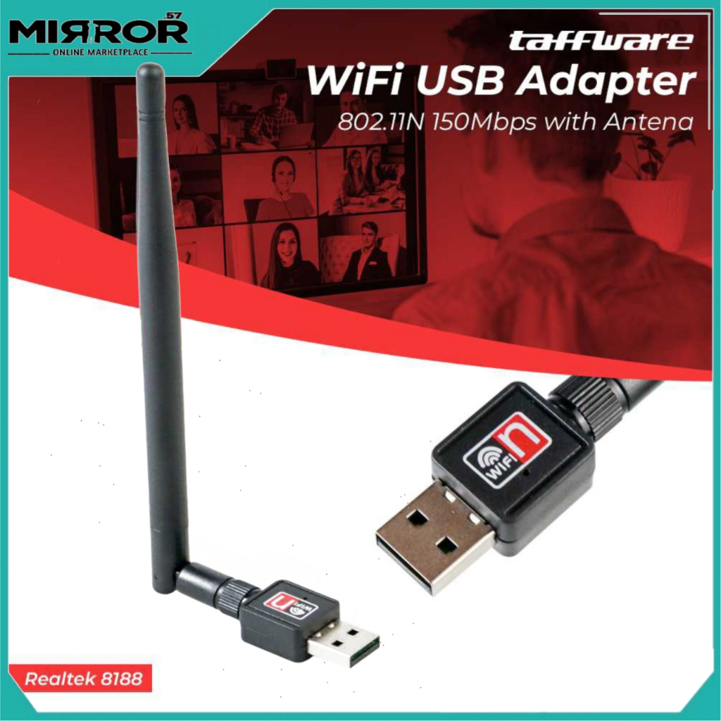 Jual USB WiFi Adapter 802.11N 150Mbps Penangkap Sinyal WiFi with Antena di Laptop PC Komputer ...