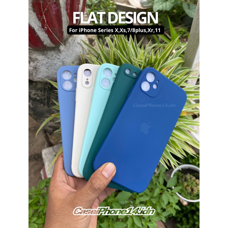 Jual Edge silicon softcase Full cover model flat for iphone 7/8 plus X ...
