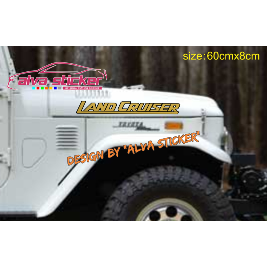 Jual sticker land cruiser stiker kap mobil toyota land cruiser toyota ...