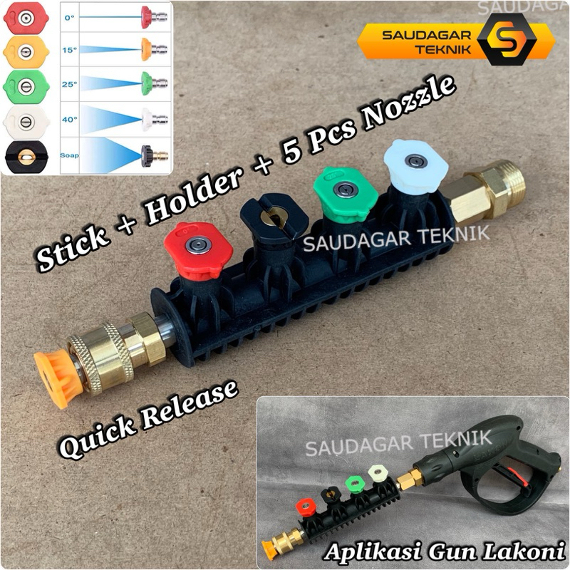 Jual Stik Gun Lakoni Laguna 70 Daytona 100 Stick Extension Quick Release SET Nozzle Sprayer 5 ...