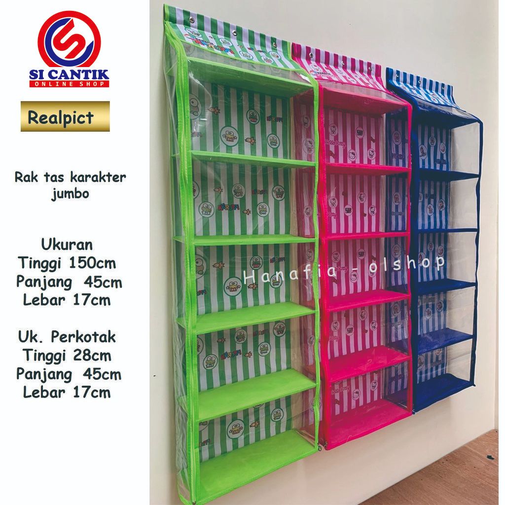 Jual Rak Tas ORIGINAL Rak Gantung Karakter/Rak Ori/Mika Tebal | RAK TAS ...