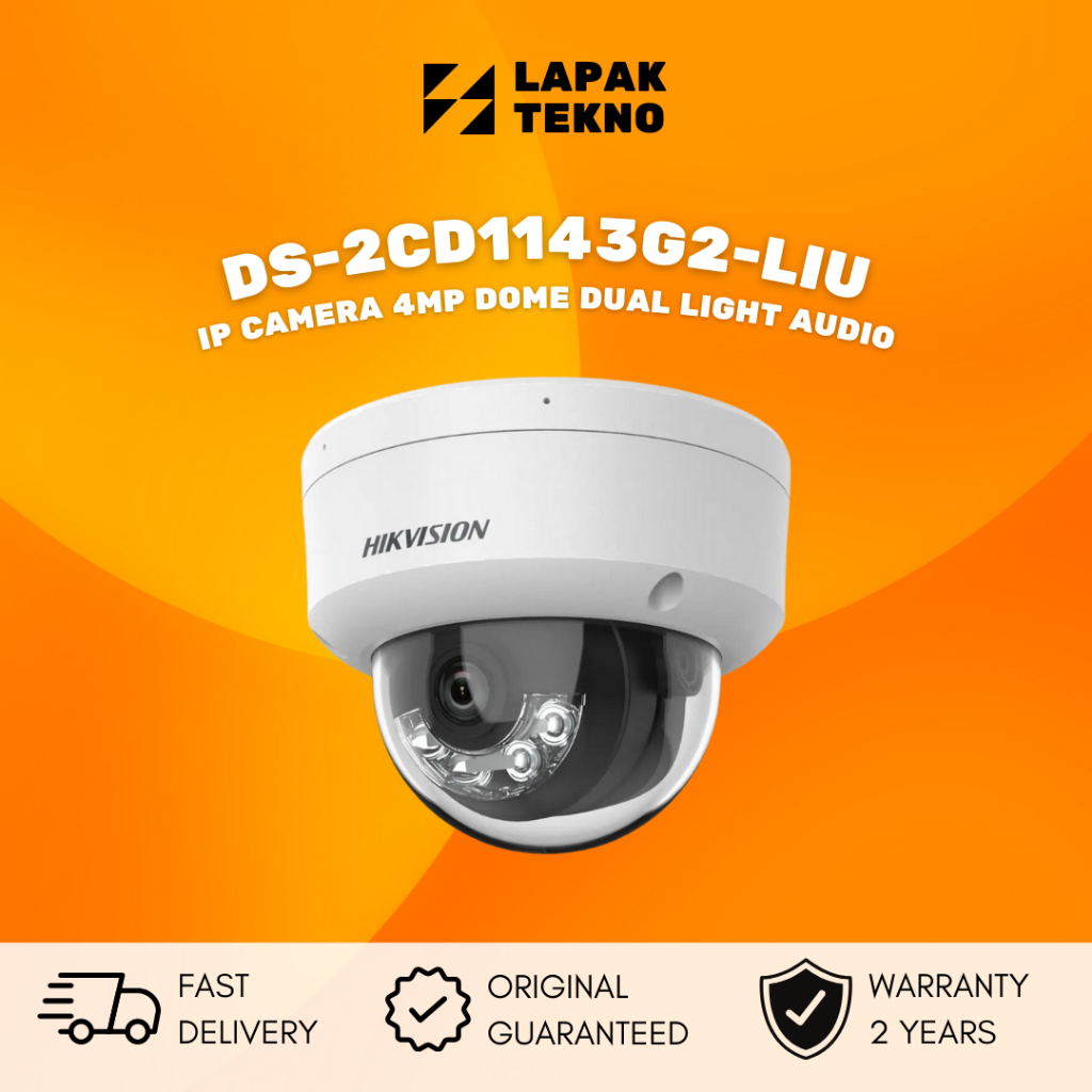 Jual DS-2CD1143G2-LIU - HIKVISION IP CAMERA 4MP DOME DUAL LIGHT AUDIO | Shopee Indonesia