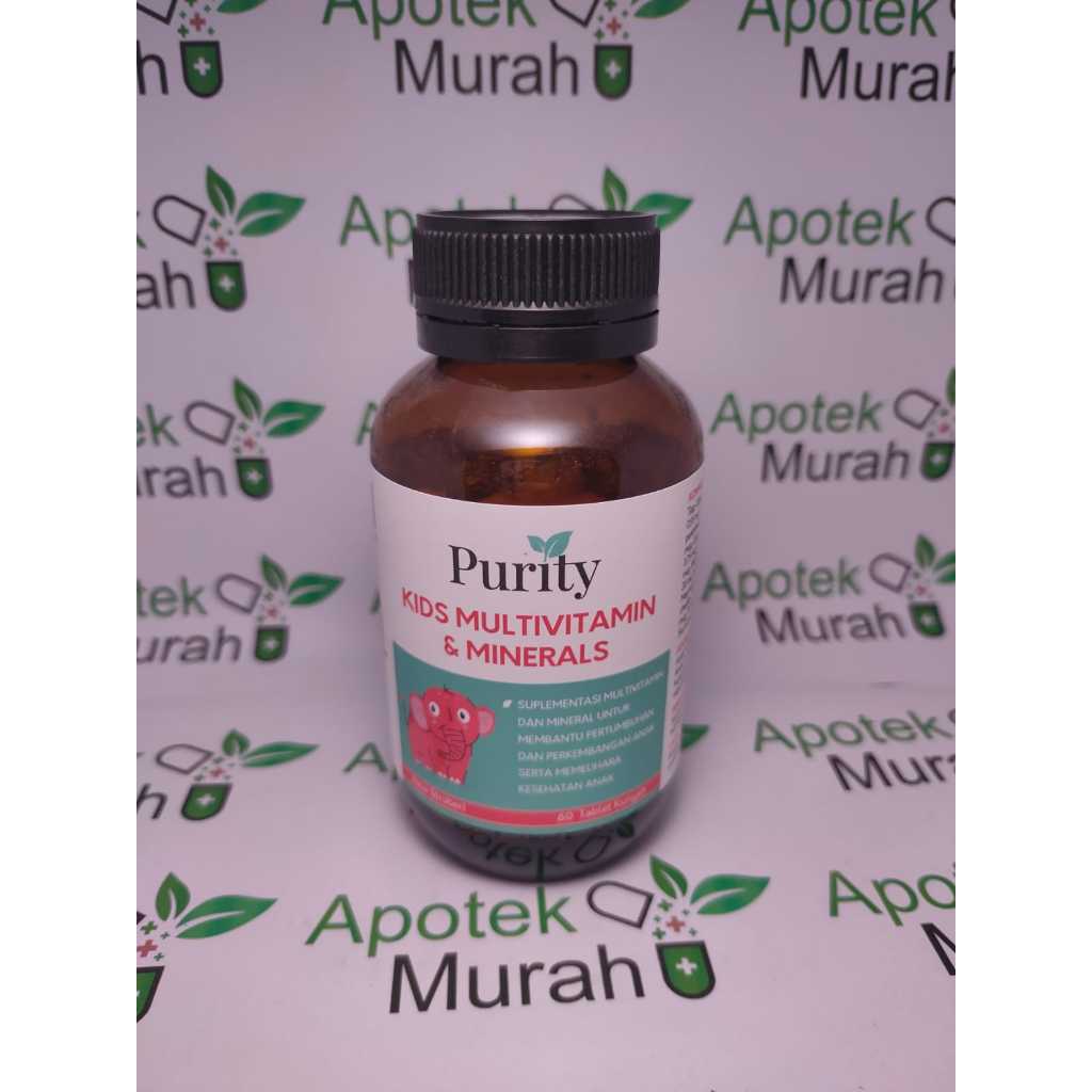 Jual Purity Kids Multivitamin & Minerals 60 Tablet Hisap Vitamin ...