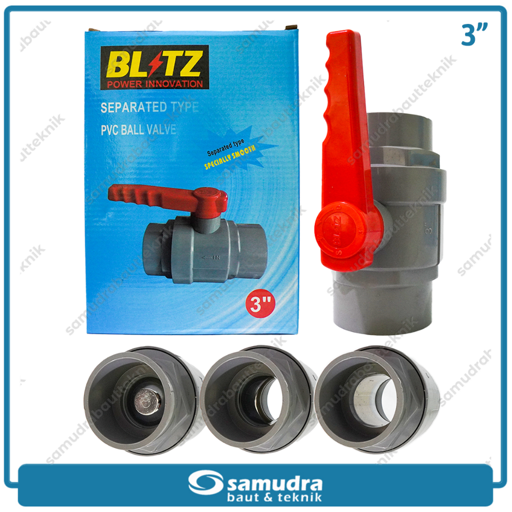 Jual Ball Valve PVC BLITZ 3" inch Stop Keran Air Pipa Plastik High Pressure | Shopee Indonesia