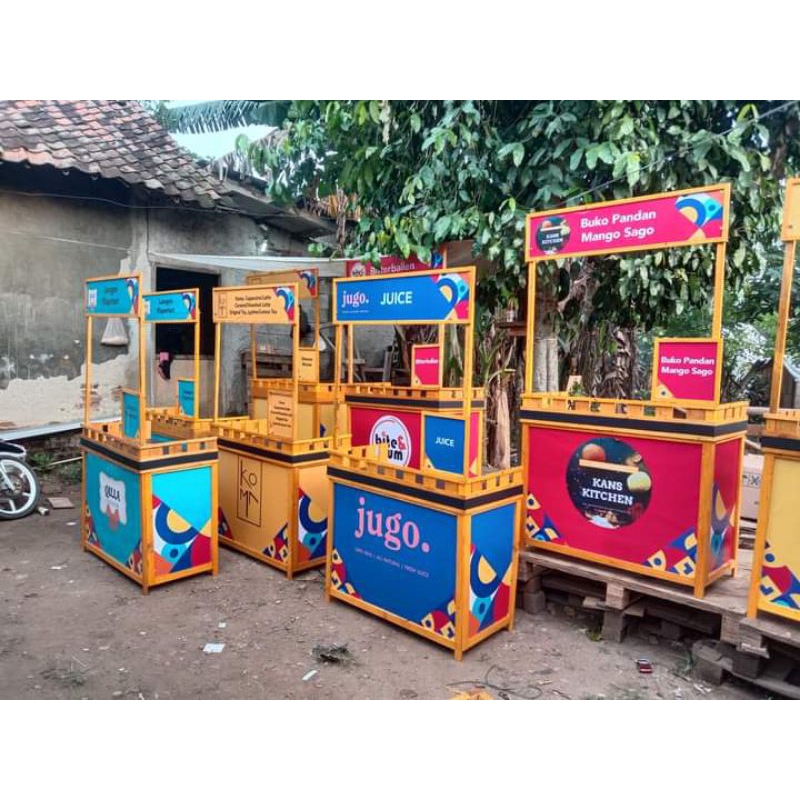 Jual BOOTH PORTABLE GEROBAK MEJA BONGKAR PASANG | Shopee Indonesia