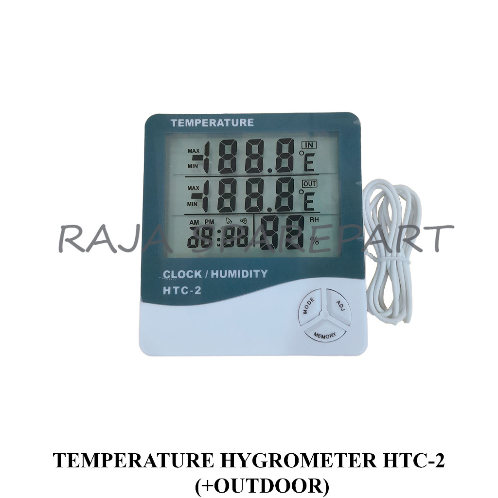 Jual HTC2 DIGITAL THERMOMETER/PENGUKUR SUHU RUANGAN/TEMPERATURE HYGROMETER HTC-2 (+OUTDOOR ...