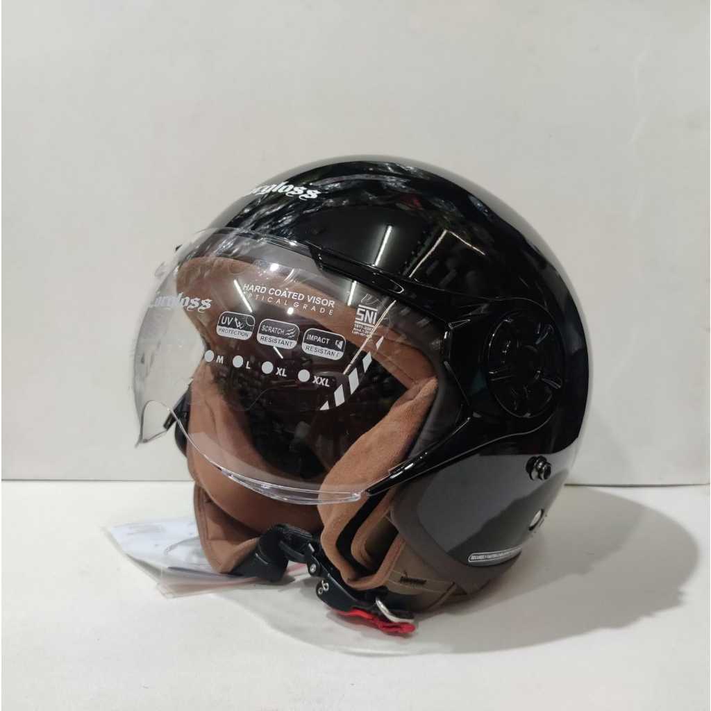 Jual HELM CARGLOSS YR HIJAB SOLID DEEP BLACK LIST HITAM ORIGINAL ...