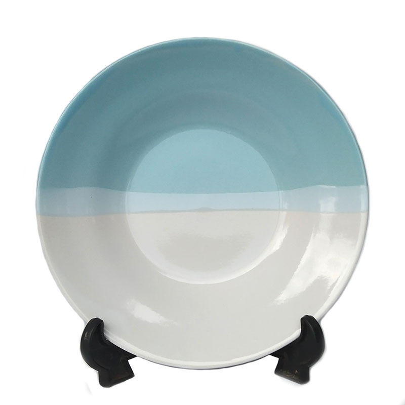 Jual PIRING KAIBON 8" TWO TONE BIRU KERAMIK SATUAN (KHUSUS PENGIRIMAN ...