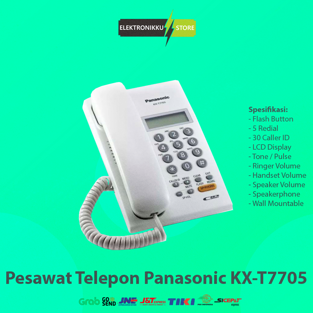 Jual Telephone Panasonic KX-T7705 Pesawat Telepon Dinding Kantor Rumah ...