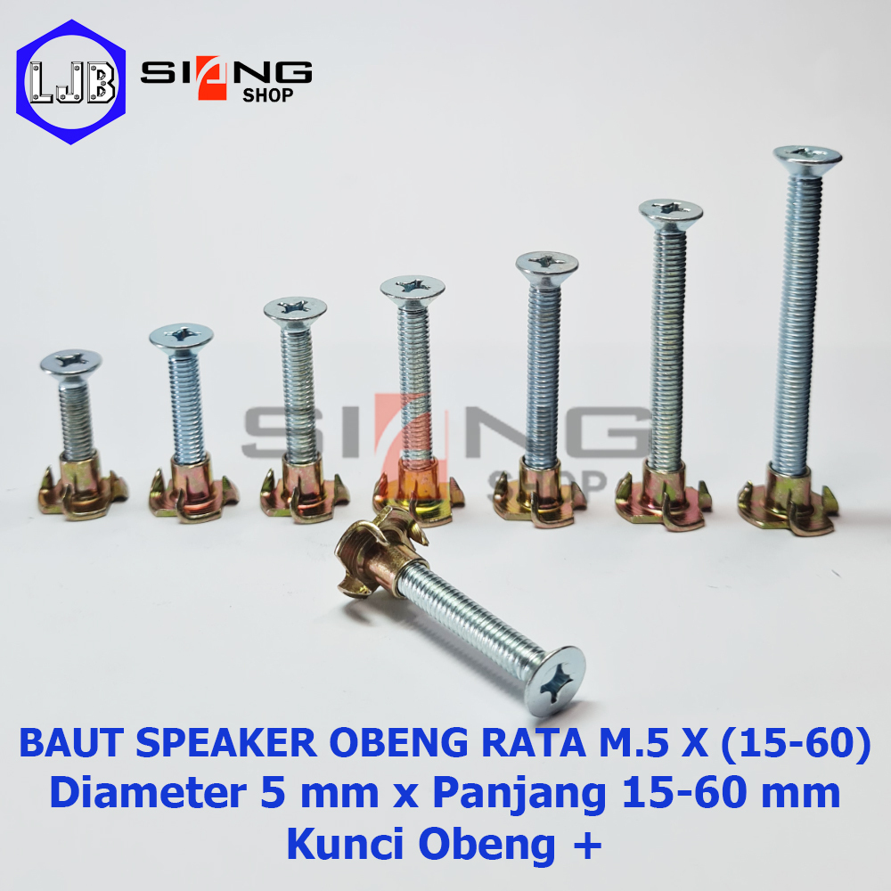 Jual Baut JF M5 Speaker Cakar Model Obeng Rata panjang 15 sd 60mm | Shopee Indonesia