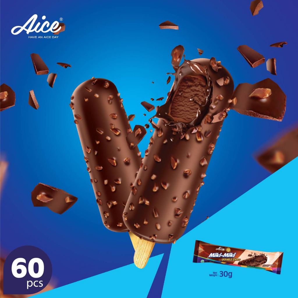 Jual Aice Miki Miki Double Choho Ice Cream 1 karton = isi 60 Pcs Es ...