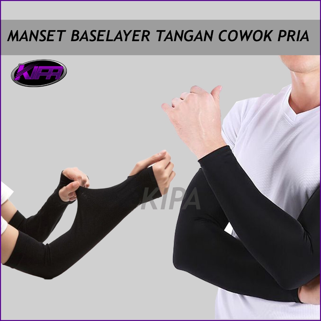 Jual Manset Baselayer Tangan Thumbhole Cowok Pria / Arm Sleeve Men Pria ...