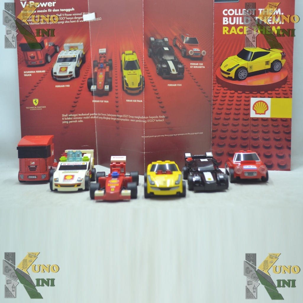 Jual PAKET LENGKAP MINIATUR LEGO SHELL FERRARI SERIES 1 - ORIGINAL ...