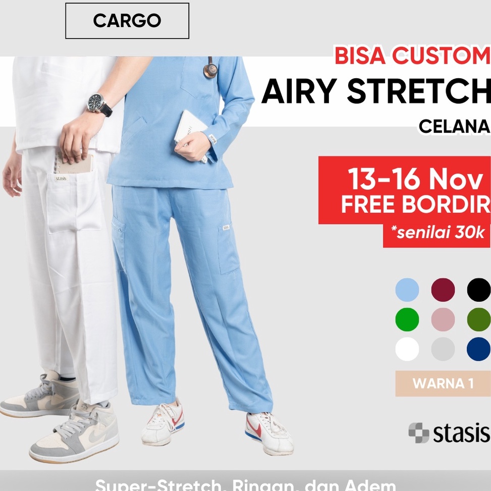 Jual Airy Stretch - Celana Home Of Stasis Medical Scrub - Doctor’s Baju ...