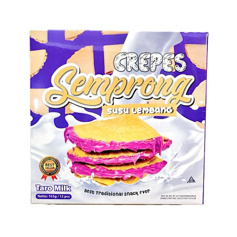 Jual [NEW] Taro Milk Crepes Semprong Susu Lembang | Shopee Indonesia