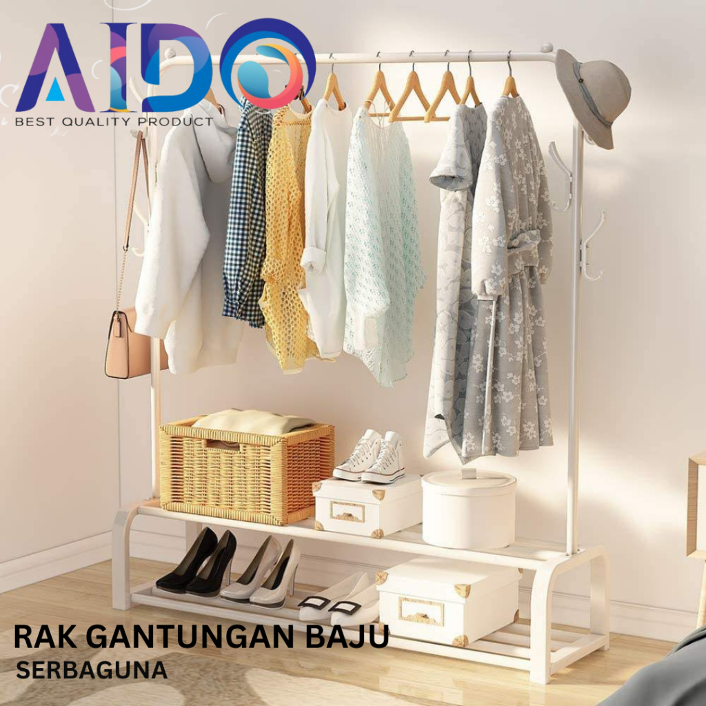 Jual RAK GANTUNGAN BAJU SERBAGUNA DOUBLE Rod Rack dan SINGLE Rod Rack ...