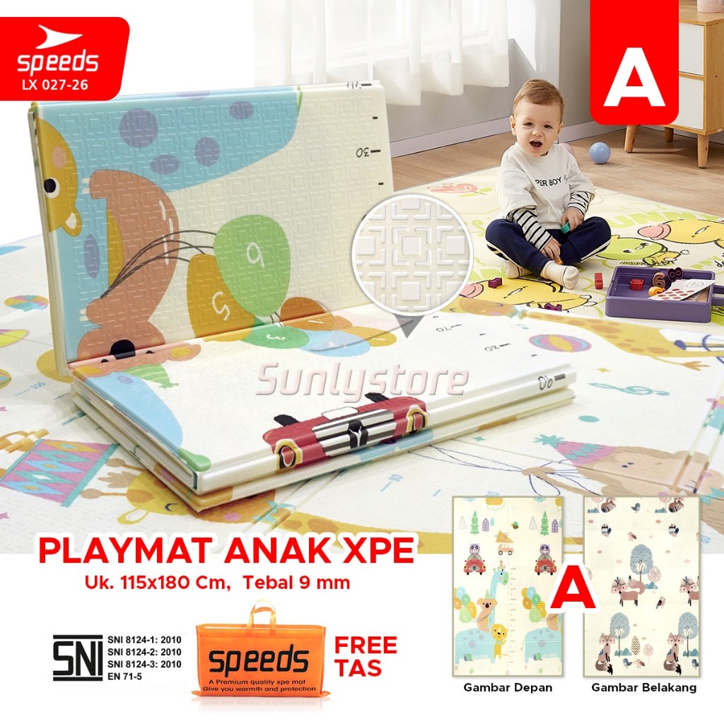 Jual SPEEDS SNI Playmat Karpet Lipat Playmat Bayi Karpet 115x180cm 9mm ...