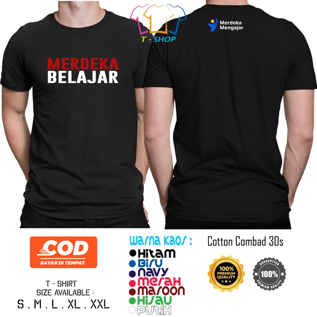 Jual Kaos Merdeka Belajar / Kaos Baju merdeka Mengajar Kaos Distro ... Jual Kaos Merdeka Belajar / Kaos Baju merdeka Mengajar Kaos Distro ...