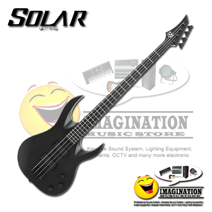 Jual Solar AB4.4C-E Carbon Black Electric Bass | Shopee Indonesia