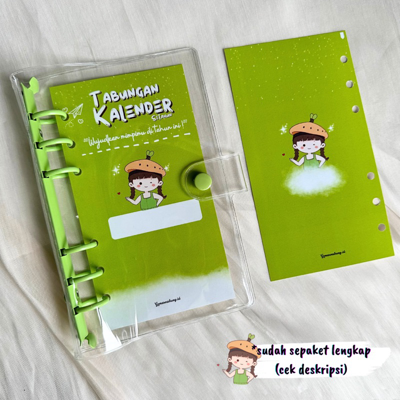 Jual Paket Binder Keuangan Lengkap A6, Binder Nabung kalender setahun ...