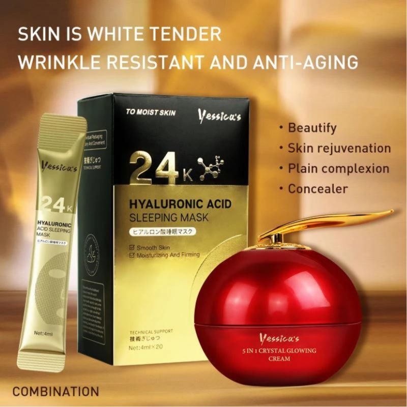 Jual FYC - Yessica's Sleeping Mask + Yessica's 5 in 1 Crystal Glow Krim ...