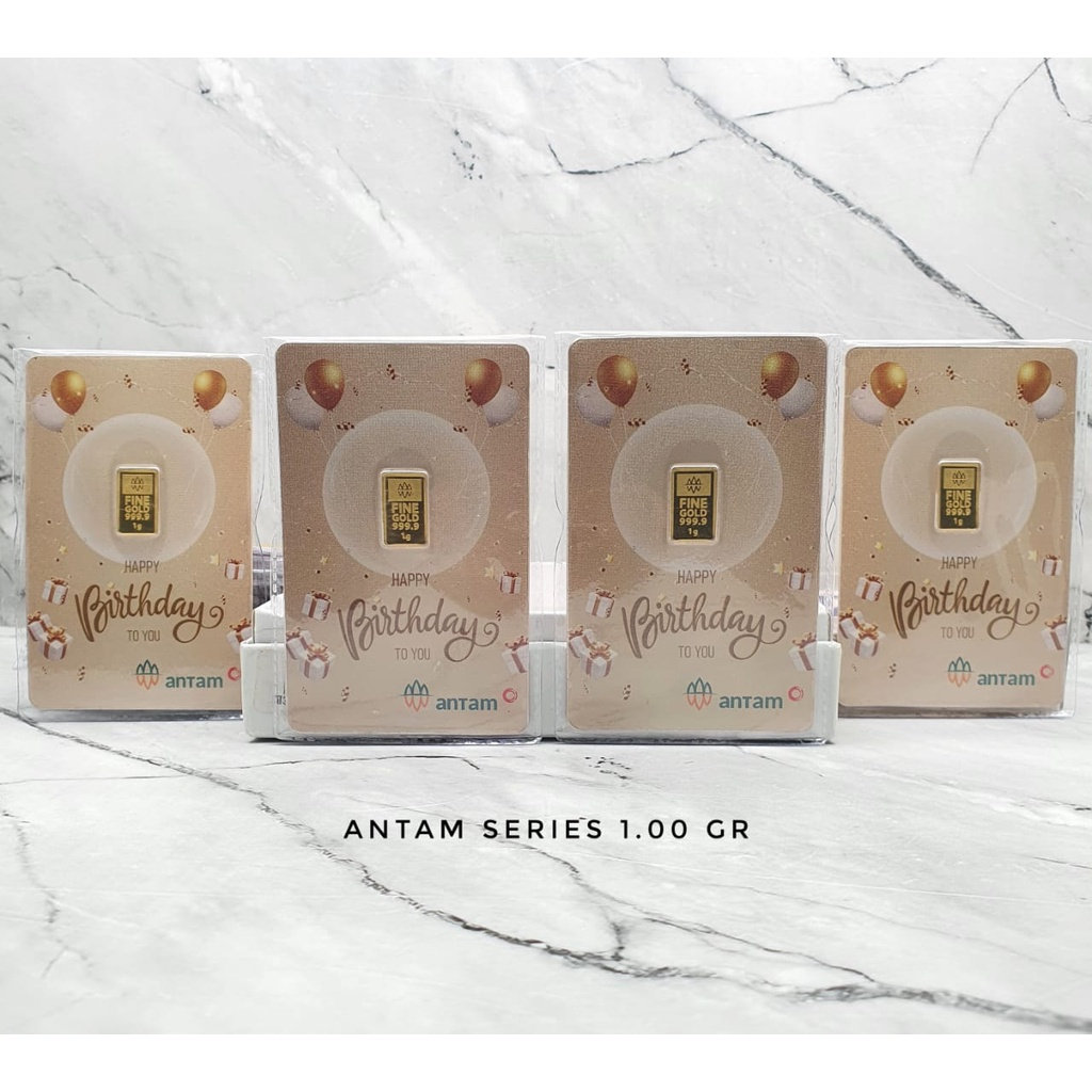 Jual Hampers hadiah Ulang tahun ANTAM Hampers Birthday 0.5gr 1 Gr Logam ...