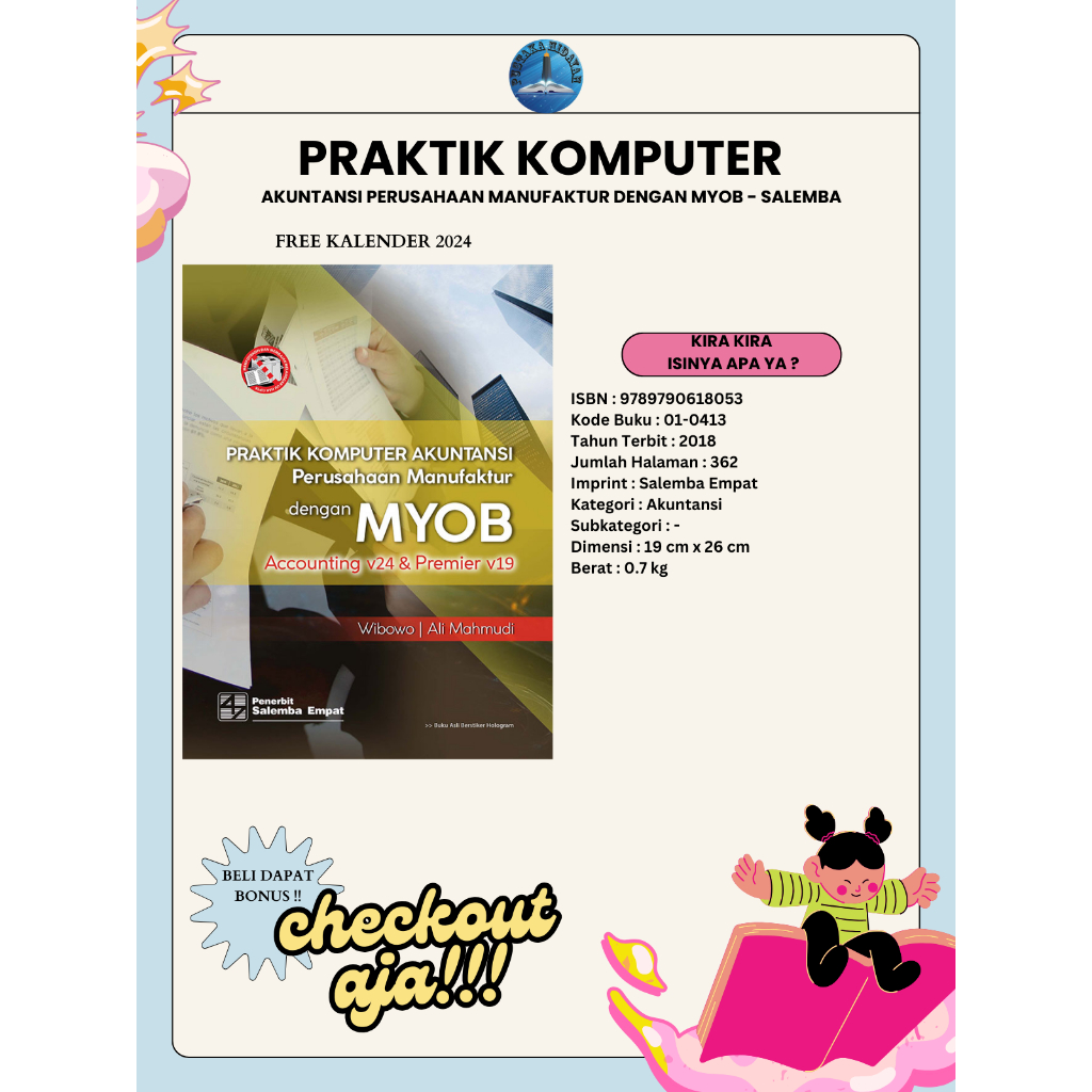 Jual Praktik Komputer Akuntansi Perusahaan Manufaktur dengan MYOB Accounting v24 Premier v19 ...