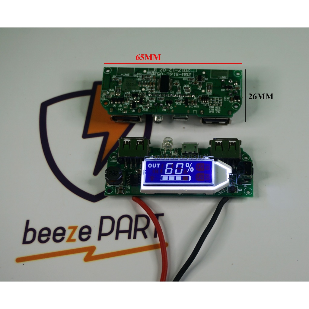 Jual Modul Power Bank dengan LCD DIY 2 Slot USB 1A 2.1 KIT Rakitan ...