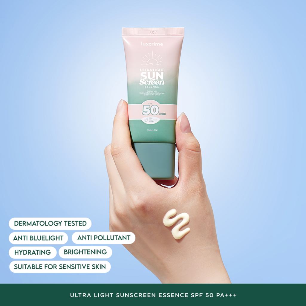 Jual LUXCRIME Ultra Light Sunscreen Essence SPF 50 PA++++ 30gr | Shopee Indonesia