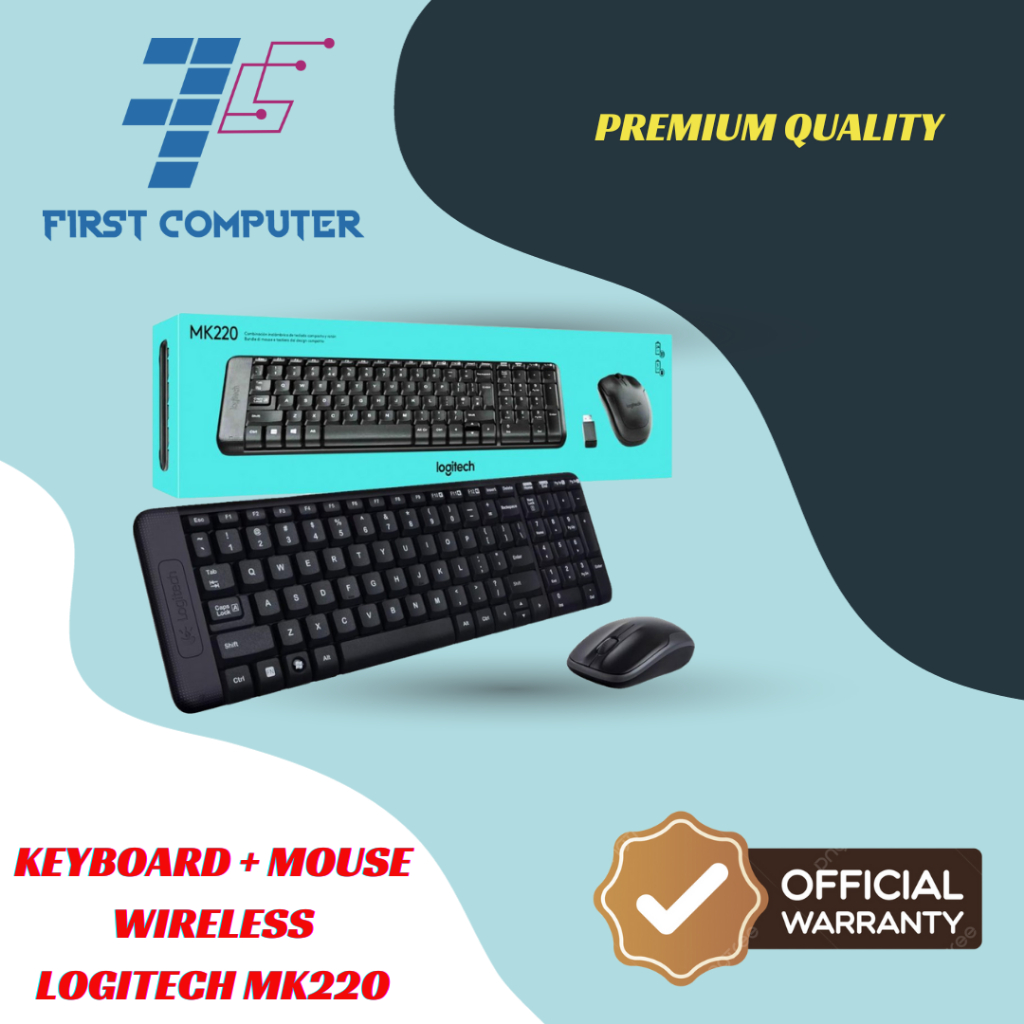 Jual Keyboard Mouse Wireless Logitech MK220 Compact | Shopee Indonesia
