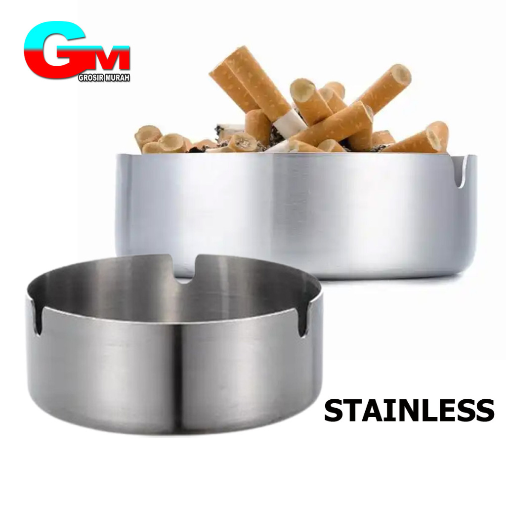Jual Asbak Stainless Bulat Premium Model Cafe 10cm dan 12cm | Shopee ...