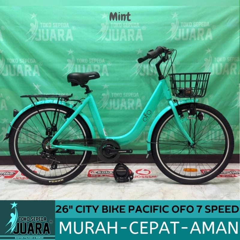 Jual SEPEDA CITY BIKE PACIFIC OFO 7 SPEED ALLOY 26 INCH (SOLO RAYA) | Shopee Indonesia