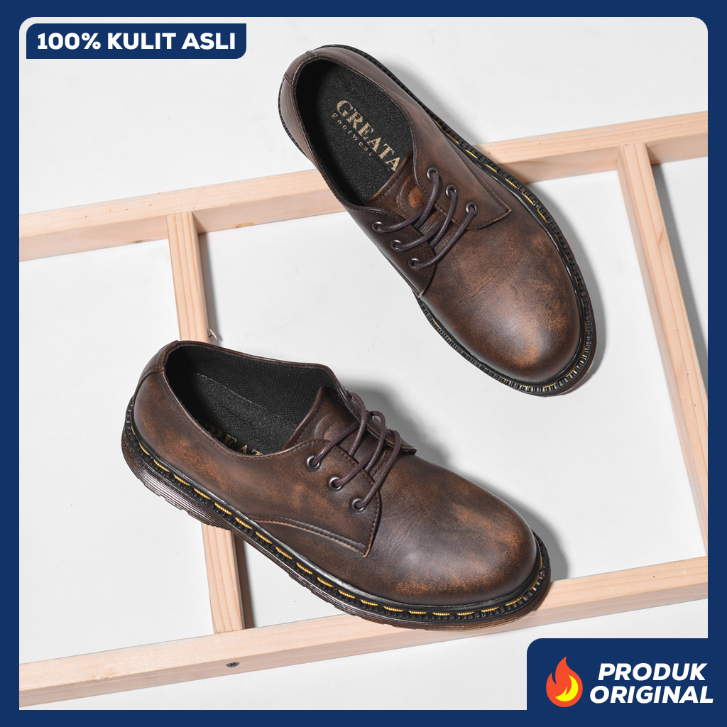 Jual KALMAR CAMEL ORIGINAL x GREATA Sepatu Formal Kulit Sapi Asli ...