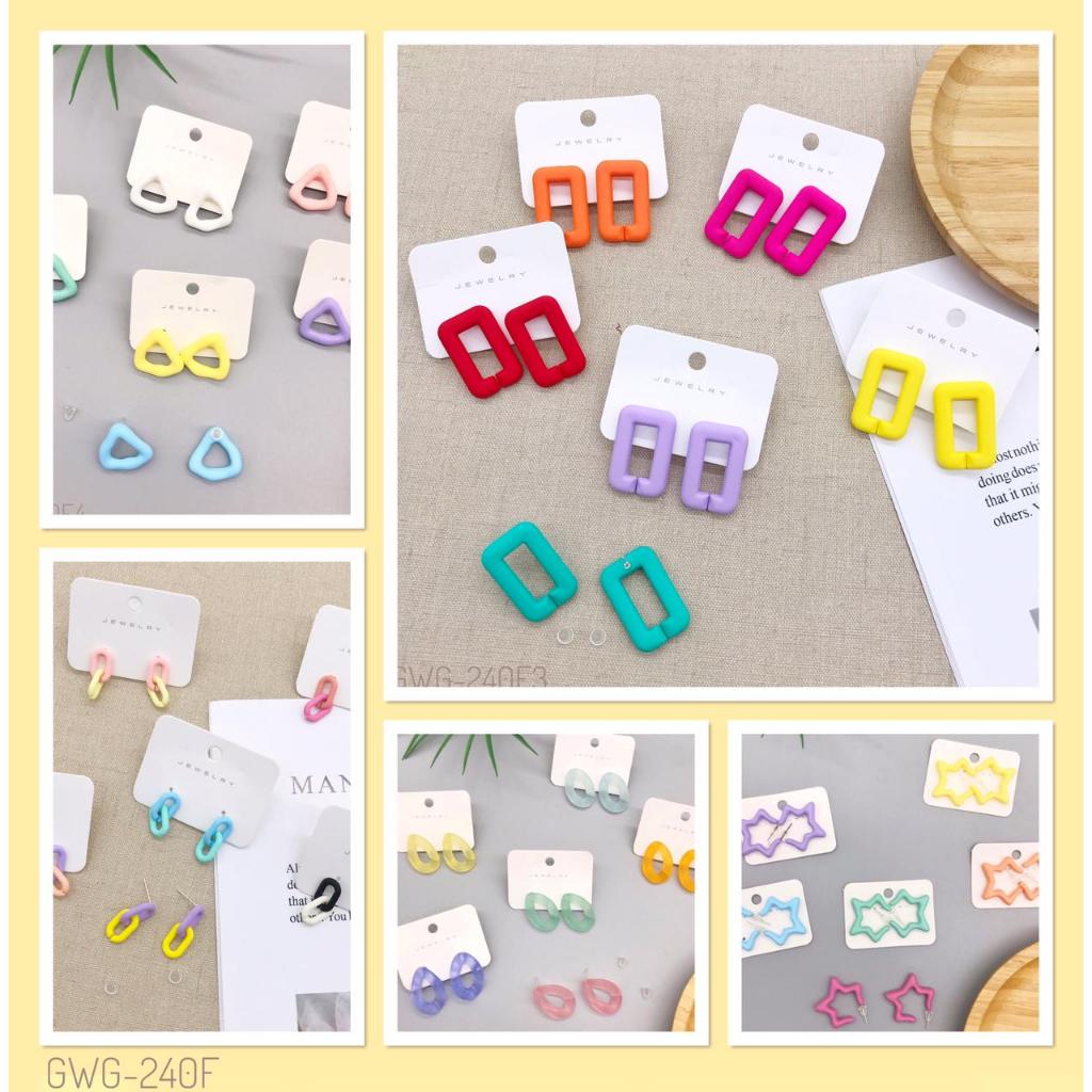 Jual ACC- GIWANG PLASTIK MATTE / ANTING TUSUK GANTUNG/ AKSESORIS WANITA ...