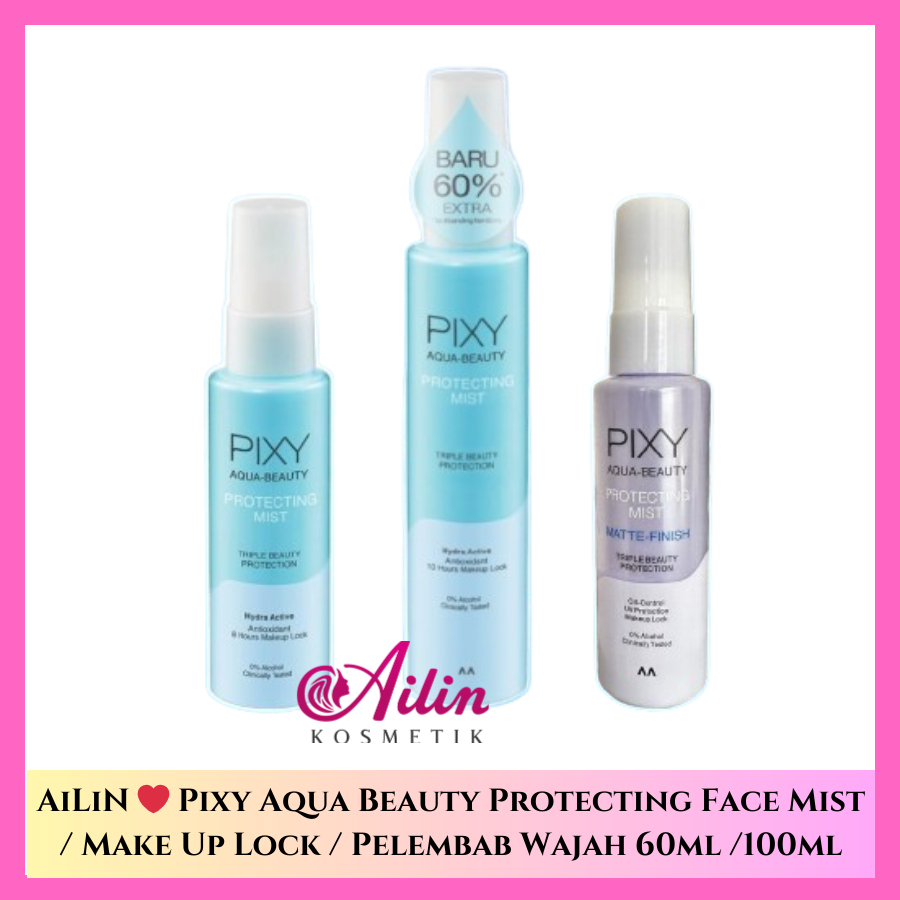 Jual AiLiN Pixy Aqua Beauty Protecting Face Mist / Make Up Lock / Pelembab Wajah 60ml /100ml ...