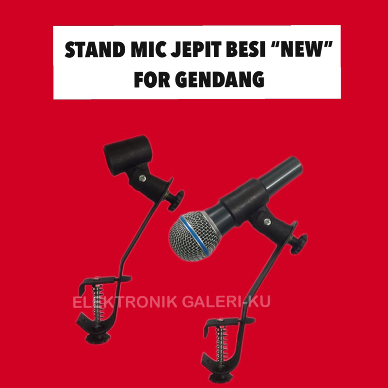 Jual STAND MIC JEPIT BESI “NEW” FOR GENDANG | Shopee Indonesia