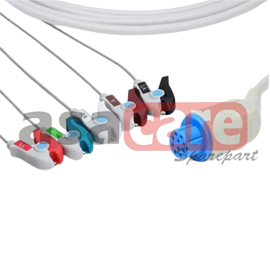 Jual Kabel ECG/ EKG GE Datex Ohmeda 5 Lead Compatible | Shopee Indonesia