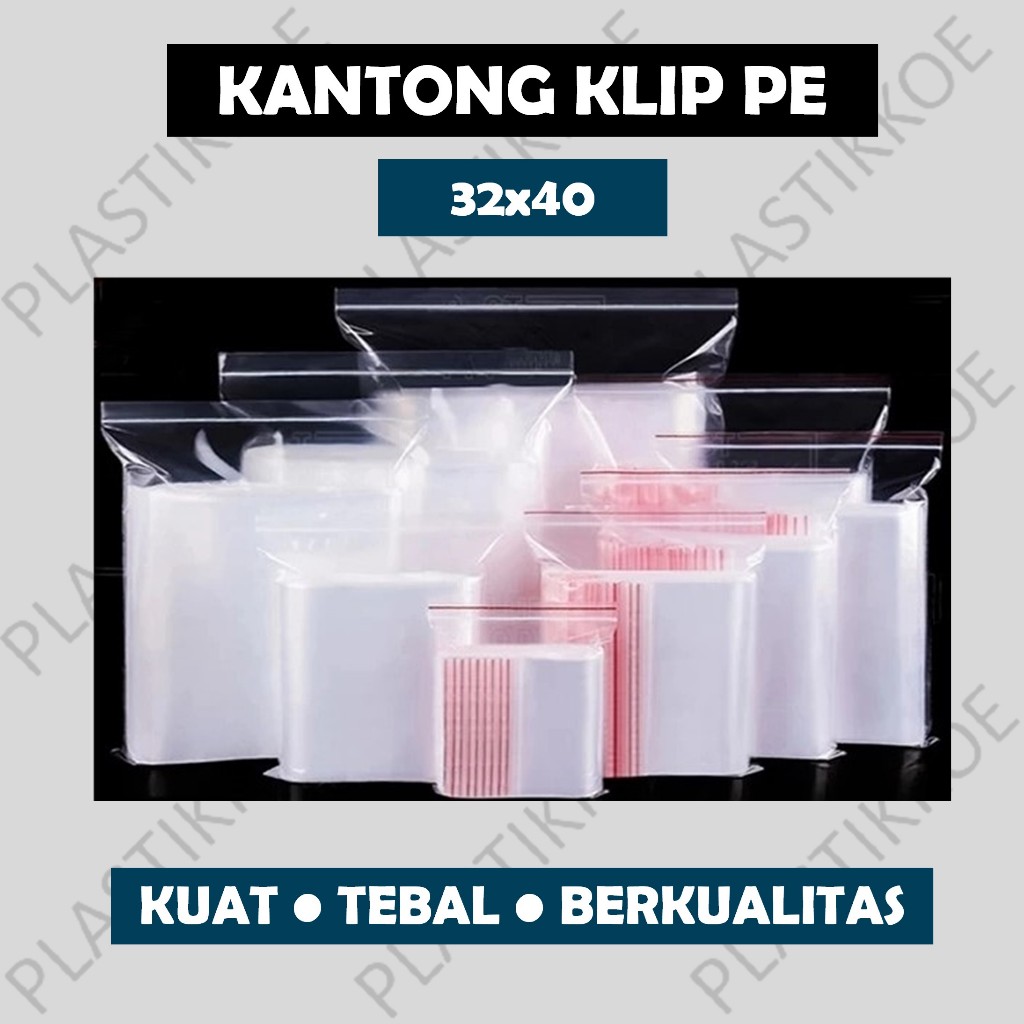 Jual PLASTIK KLIP ZIPLOCK 32x40 1 PAK ISI 100 PCS | Shopee Indonesia