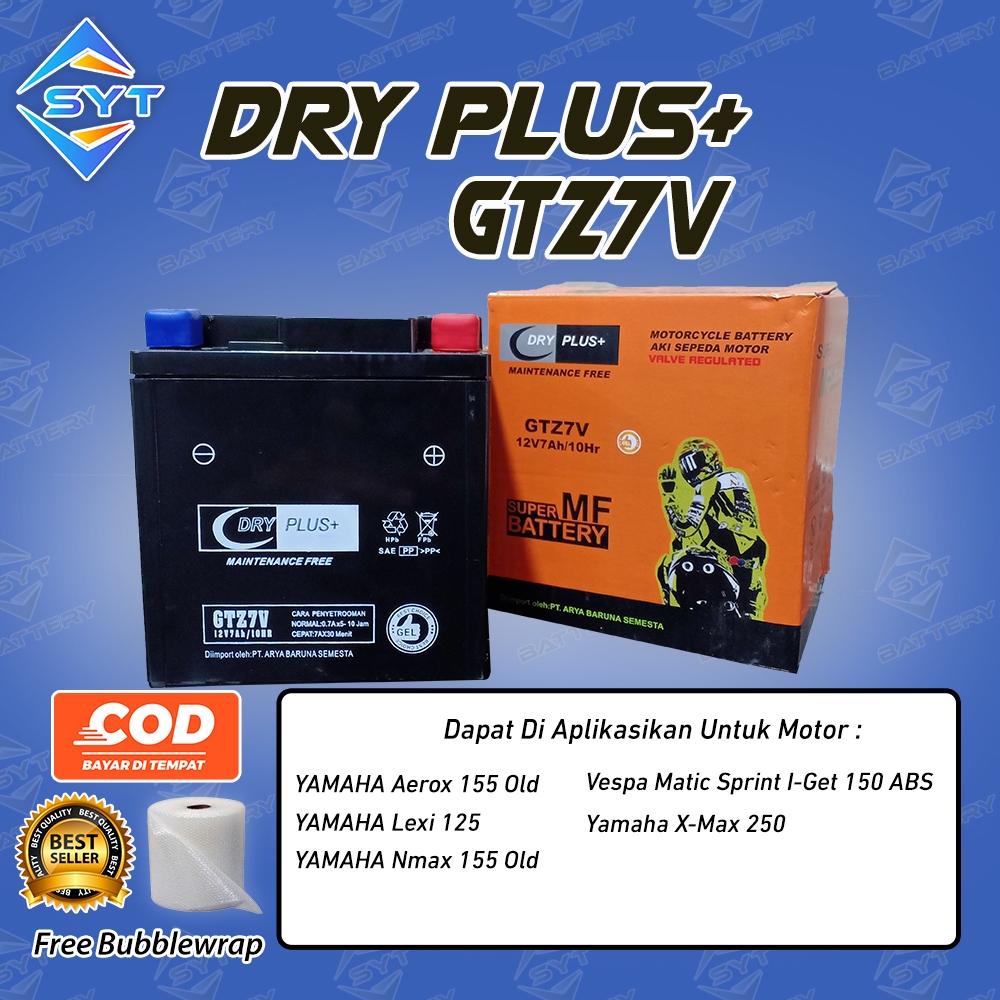 Jual Aki Motor Yamaha Nmax 155, Aerox 155 Old, Nmax 155 Old GTZ7V Aki ...