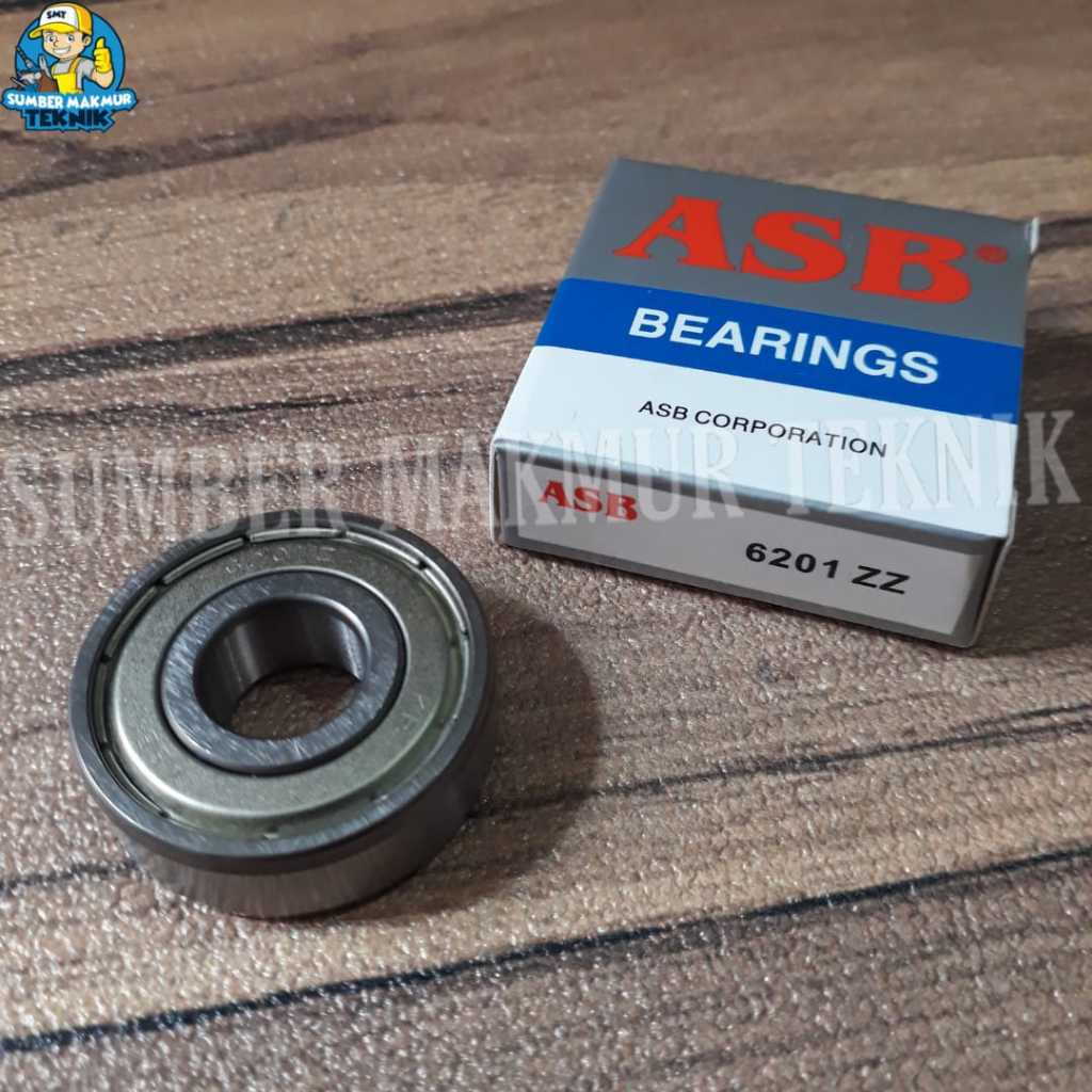 Jual Bearing Laher Laker ASB 6201 ZZ 6201ZZ Bantalan Roda Tutup Besi ...