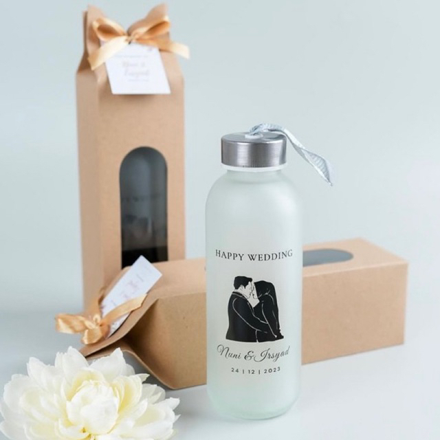 Jual SOUVENIR TUMBLER BOTOL KACA KEMAS BOX RUSTIC SOUVENIR PERNIKAHAN ...