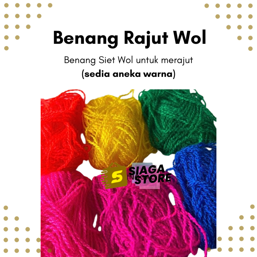 Jual Benang Rajut Wol Siet Warna 1 Roll Cotton 12 meter Woll Wool Yarn ...