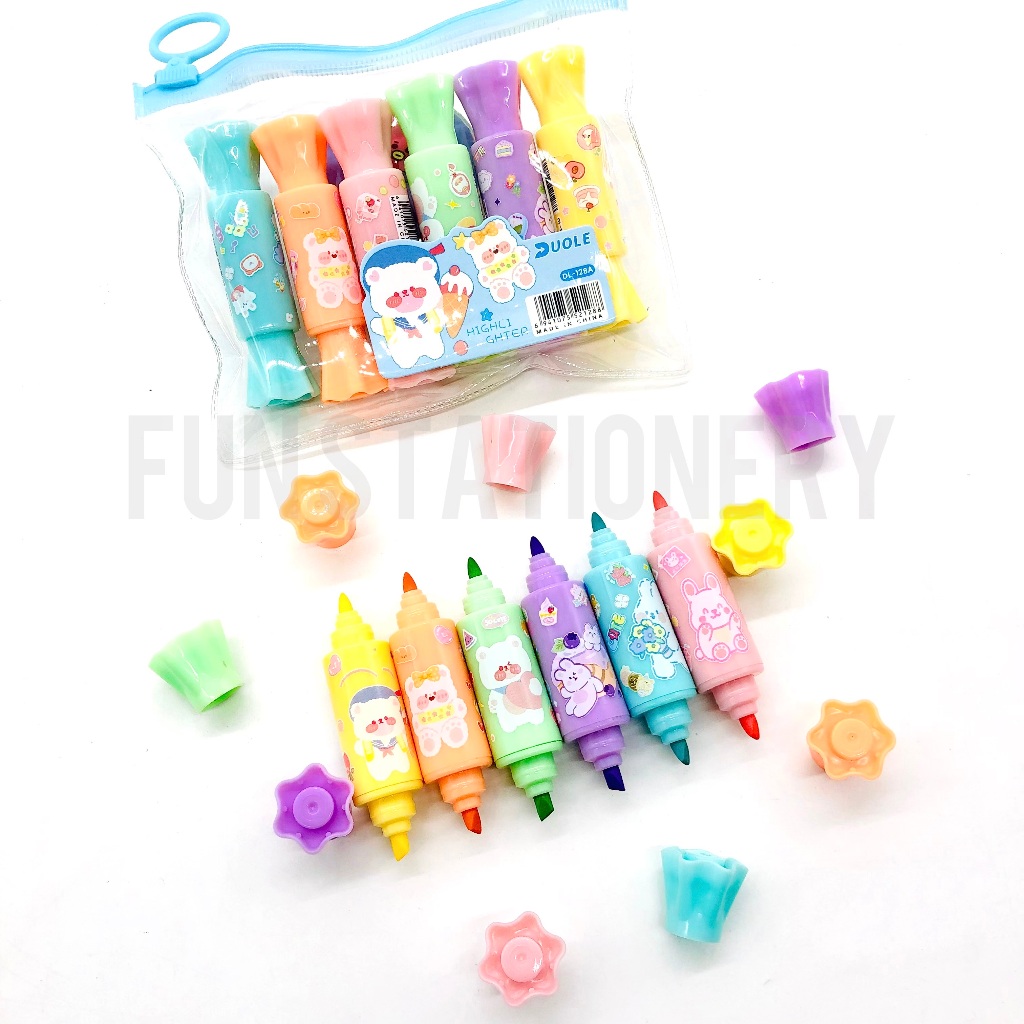 Jual (6 PCS) STABILO PERMEN DL - 128A / HIGHLIGHTER PEN | Shopee Indonesia