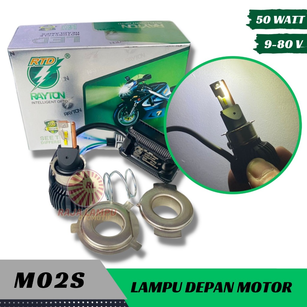 Jual LAMPU DEPAN RAYTON LED M02S NEW 50W WHITE RTD HI LOW WITH FAN ...