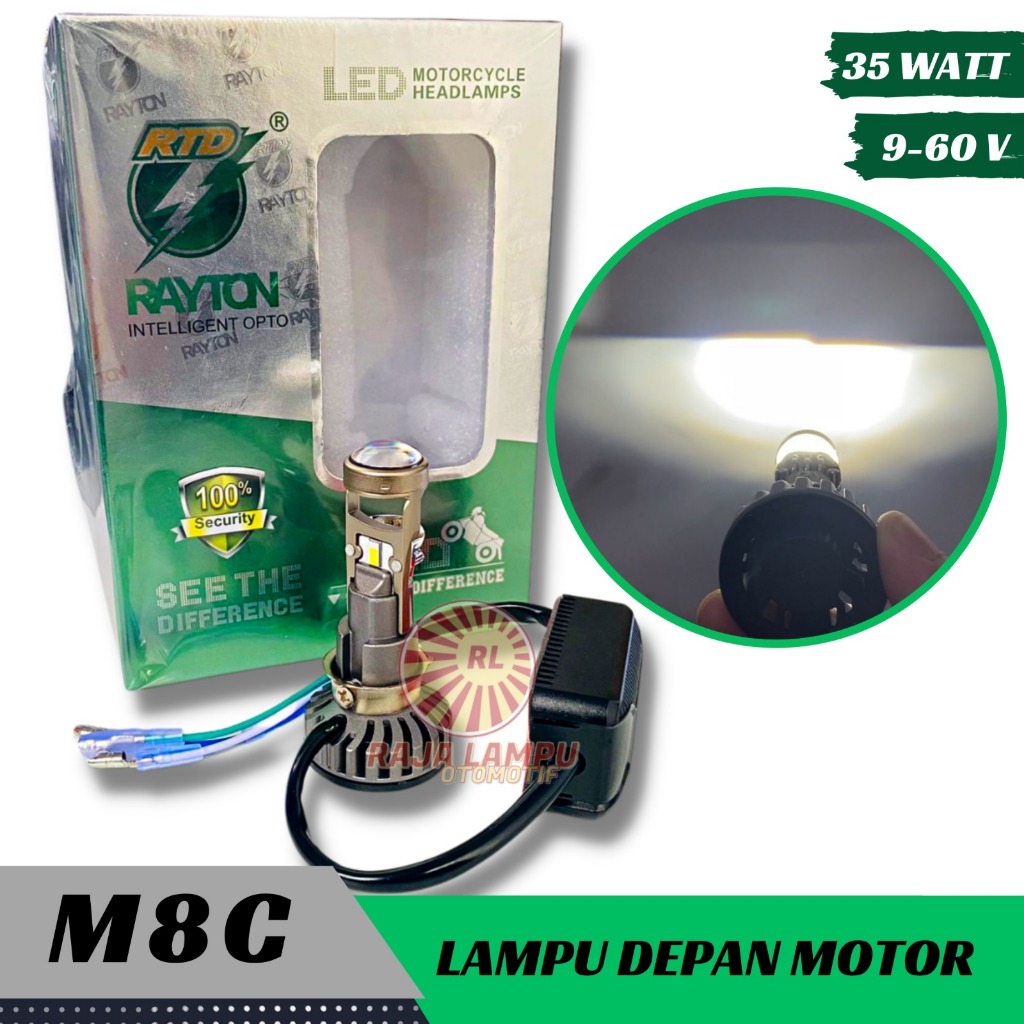 Jual LAMPU DEPAN RAYTON RTD M8C WITH FAN 30WAT UNIVERSAL MOTOR MOBIL ...