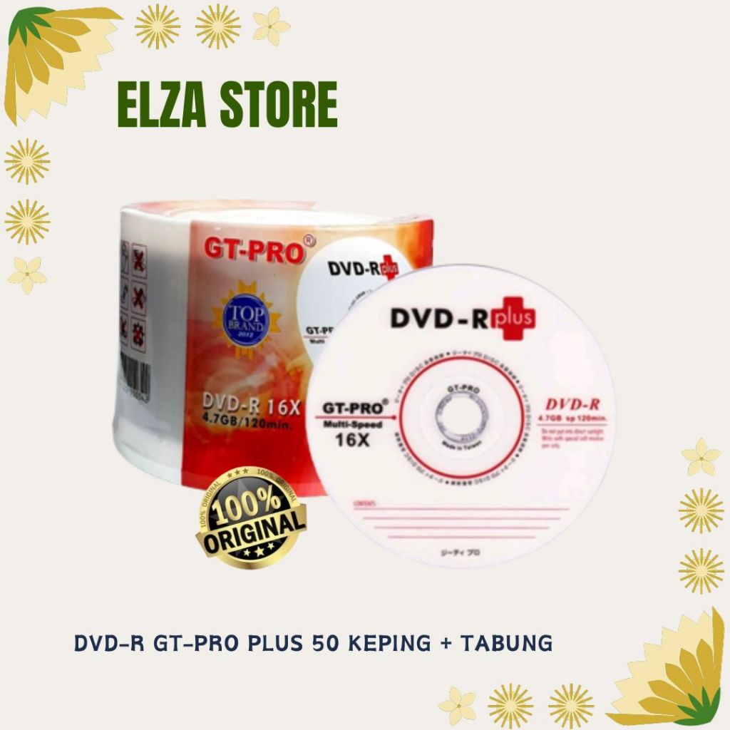 Jual DVD-R GT-PRO PLUS 50 KEPING + TABUNG | Shopee Indonesia