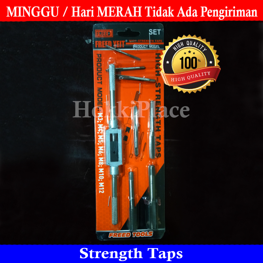 Jual Hand Tap Handtap Senai Drat Derat Baut Set M3-M4-M5-M6-M8-M10-M12 ...
